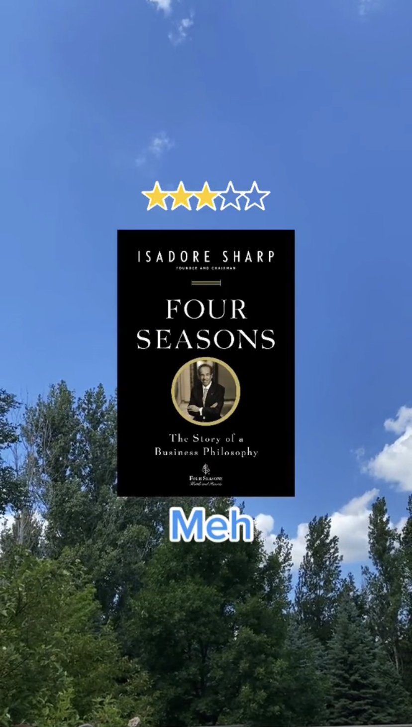 Four Seasons by Isadore Sharp - Nonfiction Chocolate